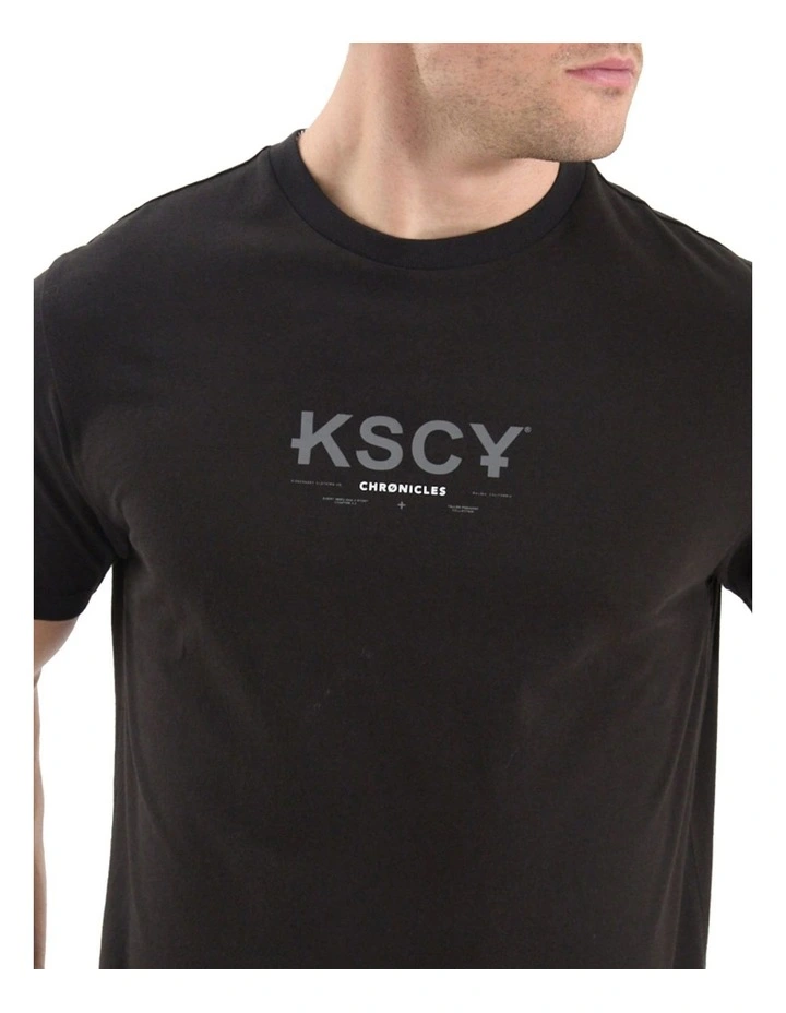 KSCY Chronicles Dual Curved Tee in Black | MYER