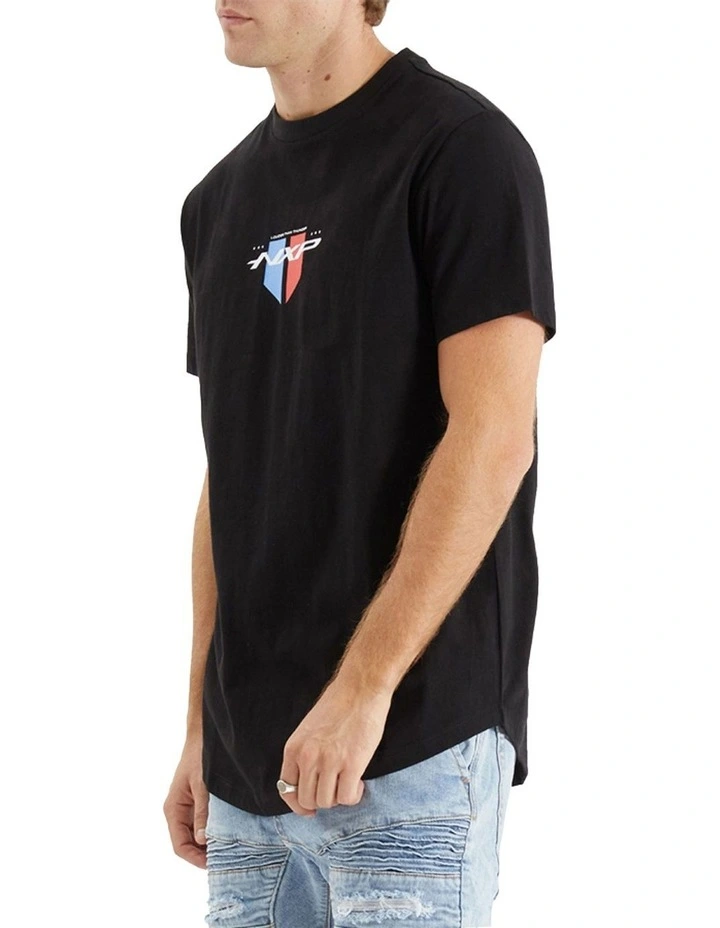 Nena & Pasadena Wingman Dual Curved Tee in Jet Black | MYER