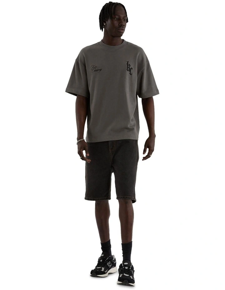 KSCY Chained Loopback Street Tee in Charcoal | MYER