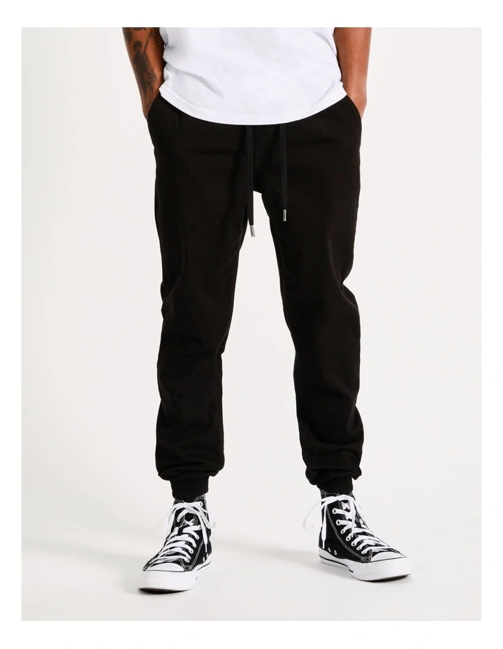Kenji Jimmy Jogger Chino Pant in Black | MYER