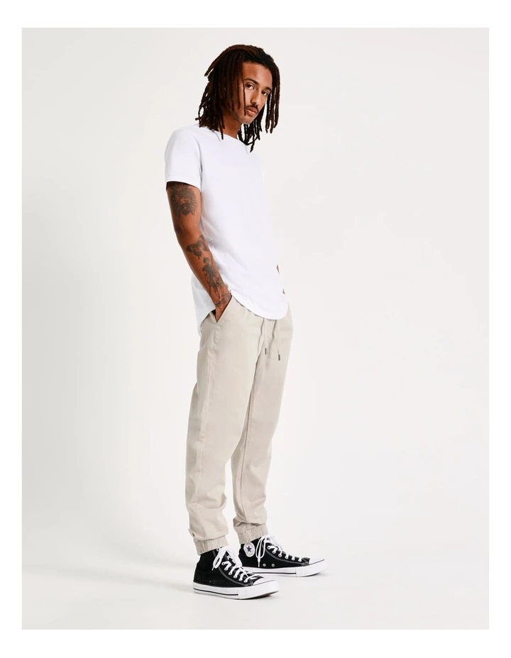 Kenji Jimmy Jogger Chino Pant in Stone | MYER