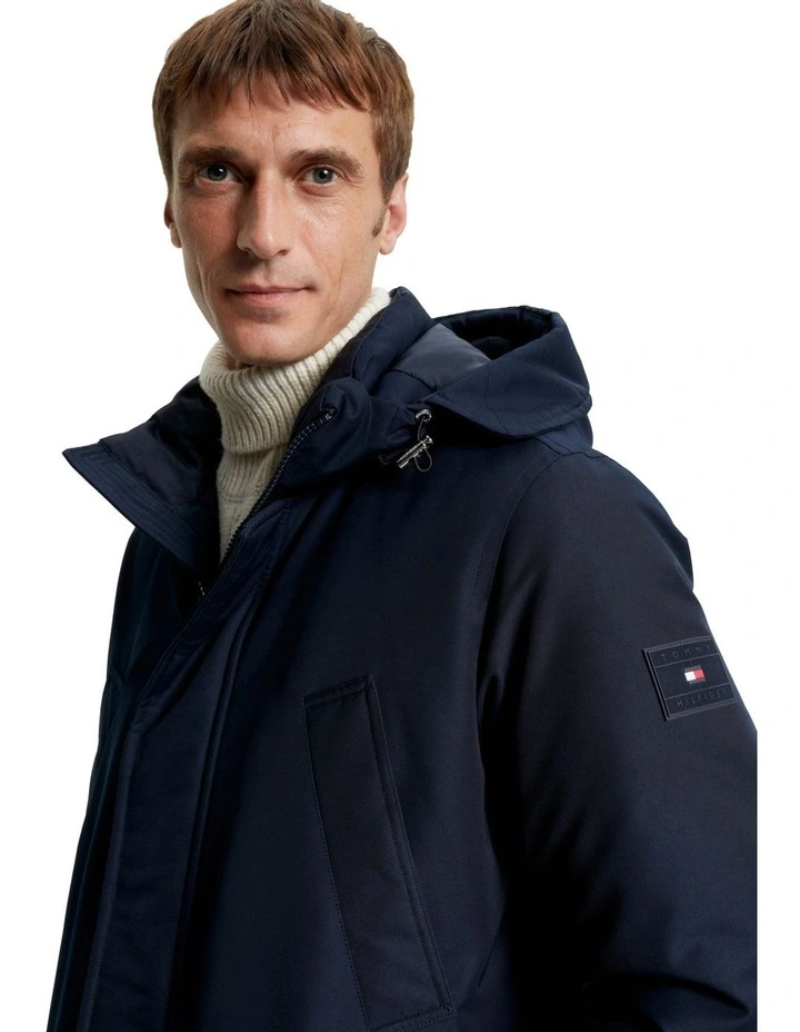 Tommy Hilfiger Rockie Non Fur Down Parka in Navy | MYER Tommy Hilfiger Rockie Non Fur Down Parka in Navy | MYER