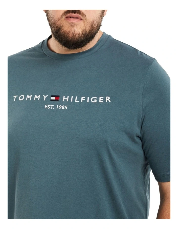 Tommy Hilfiger Big & Tall Tommy Logo Tee in Mercury Marine | MYER