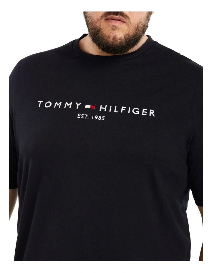 Tommy Hilfiger Big & Tall Tommy Logo Tee in Black | MYER