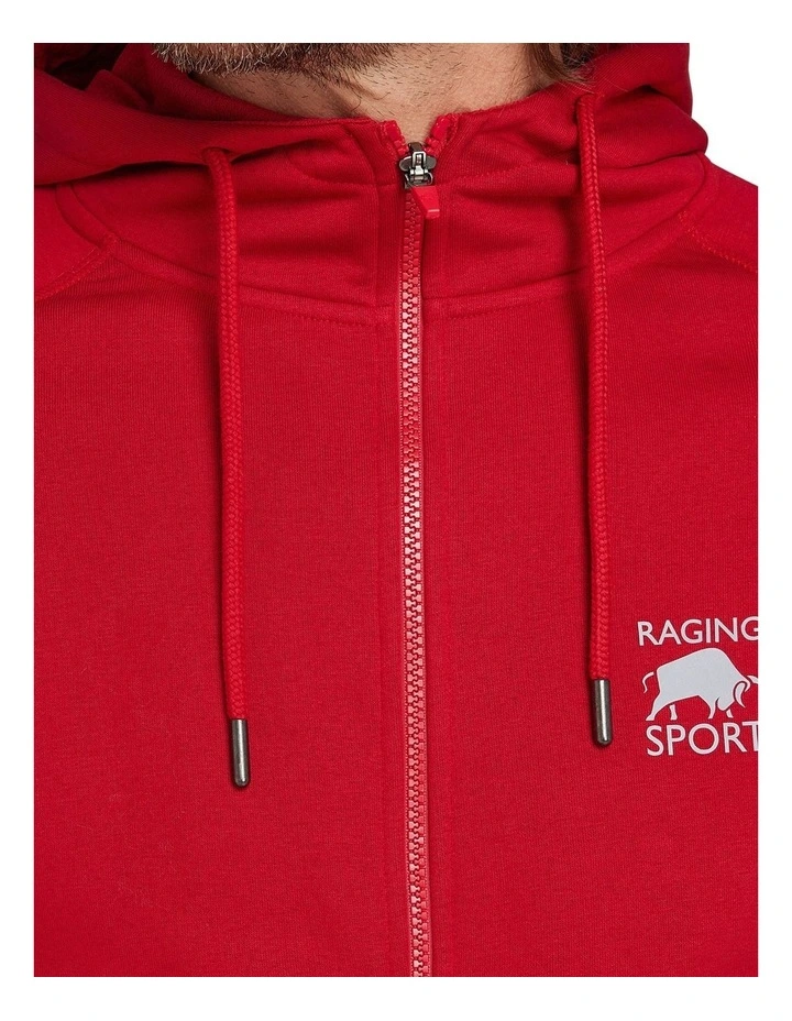 Raging Bull Zip Through Hoodie In Red | MYER