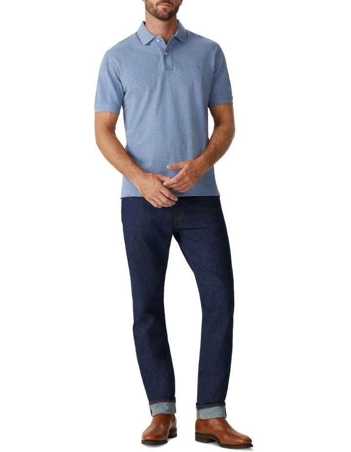 R.M.Williams Rod Polo Shirt in Blue Marle | MYER