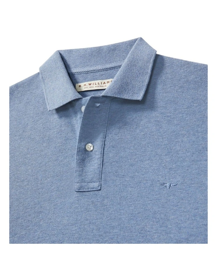 R.M.Williams Rod Polo Shirt in Blue Marle | MYER