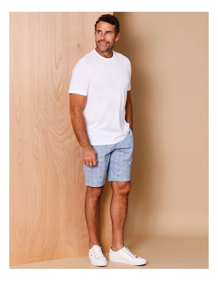 Reserve Anderson Textured Shorts in Mid Blues | MYER