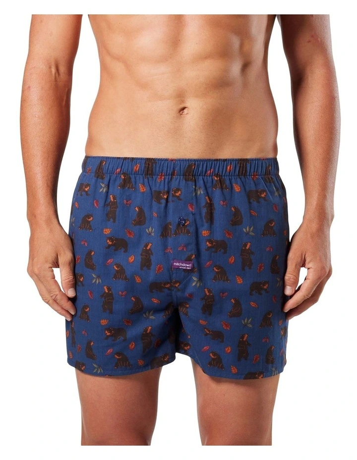 Mitch Dowd Bear & Moose Cotton Boxer 3 Pack In Multi | MYER