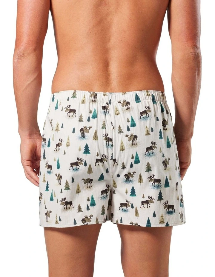 Mitch Dowd Bear & Moose Cotton Boxer 3 Pack In Multi | MYER