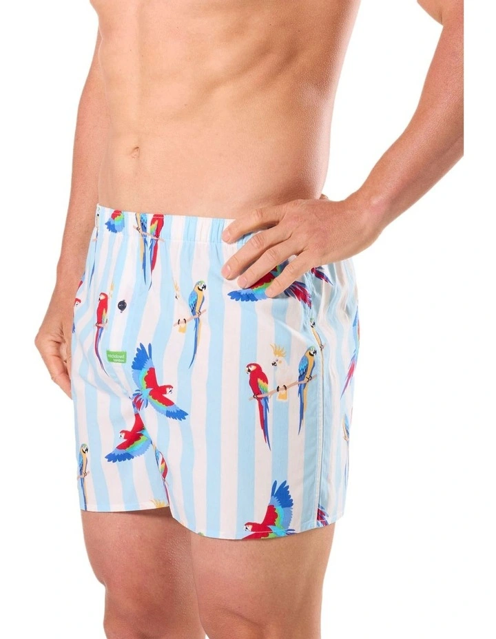 Mitch Dowd Parrot Troopers Bamboo Boxer Shorts in Blue | MYER