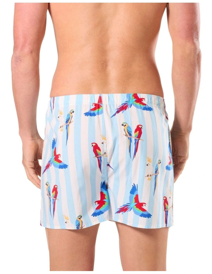 Mitch Dowd Parrot Troopers Bamboo Boxer Shorts in Blue | MYER