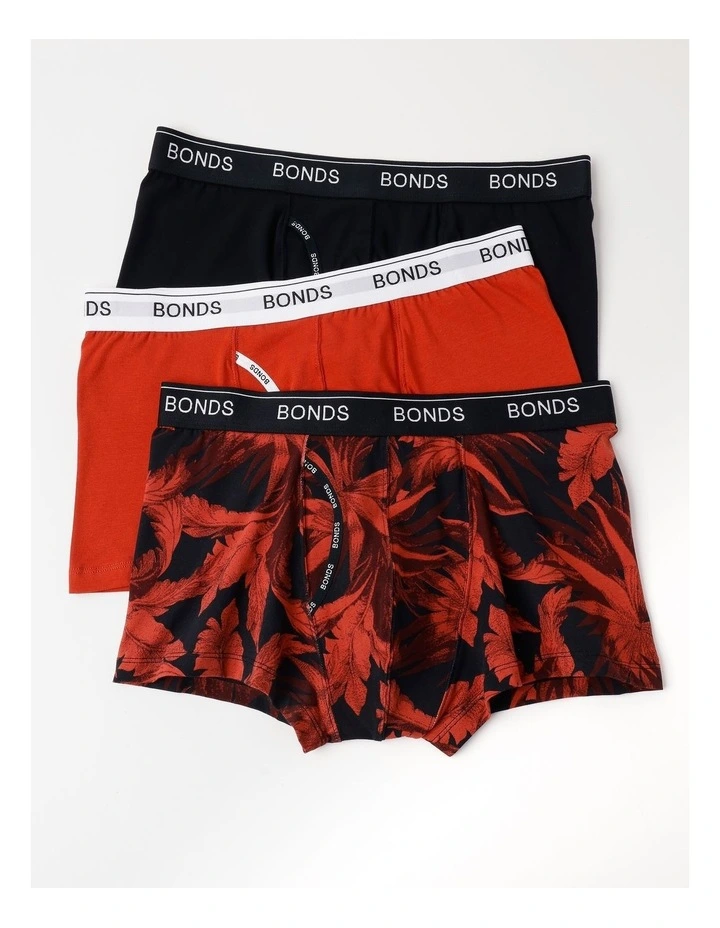 Bonds 3 Pack Guyfront Fashion Trunks in Multi | MYER