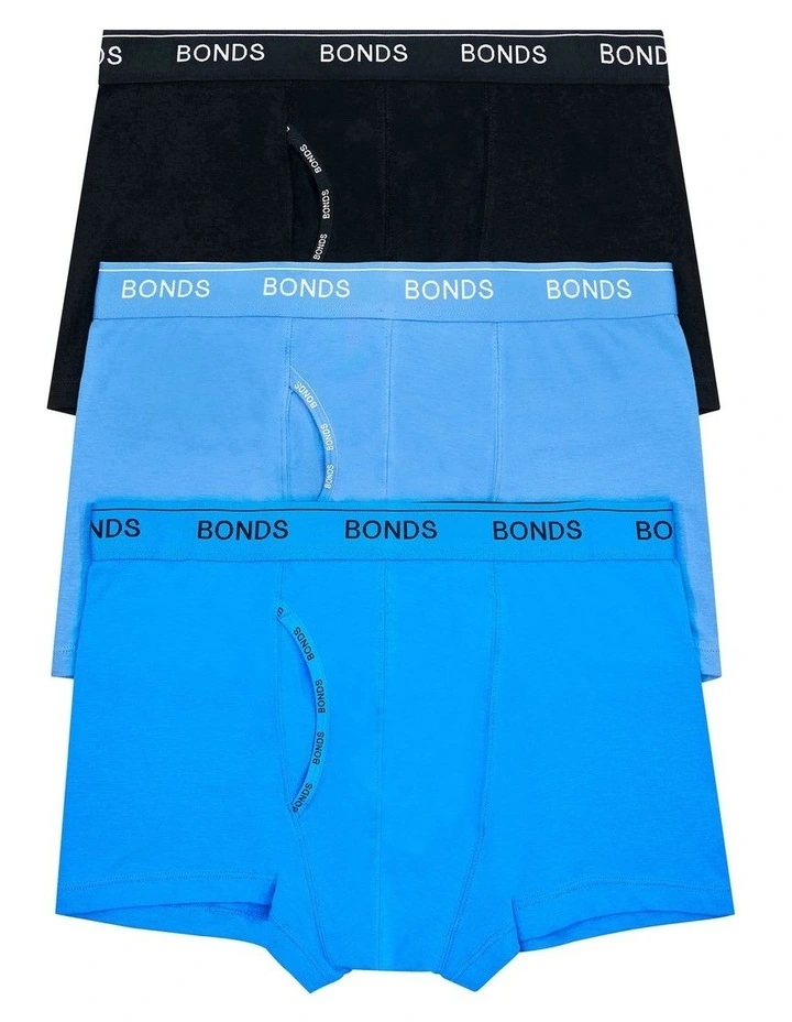 Bonds Guyfront Luxe Trunk 3 Pack in Denim Fade | MYER
