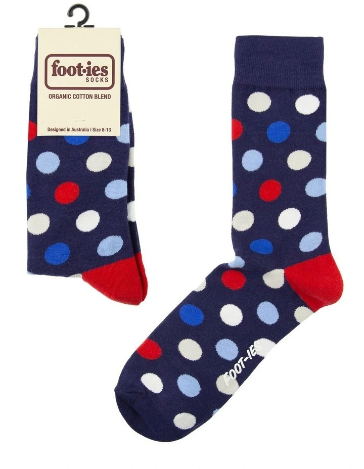 Foot-ies Coloured Dots Organic Cotton Sock in Multi | MYER