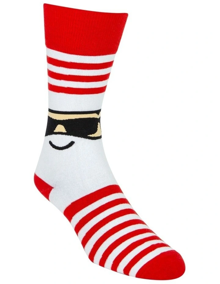 Foot-ies Happy Holiday Hanging Organic Gift Socks in Red | MYER