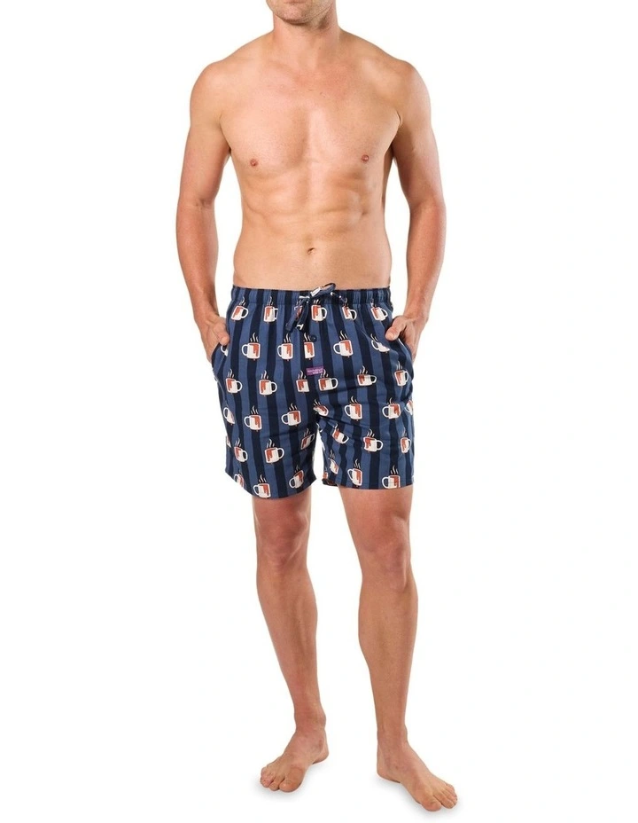 Mitch Dowd Hangin' Sloths Cotton Sleep Shorts 2 Pack in Navy | MYER