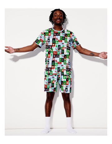 PJ Club Wrapping Paper Pyjama Set in Assorted | MYER