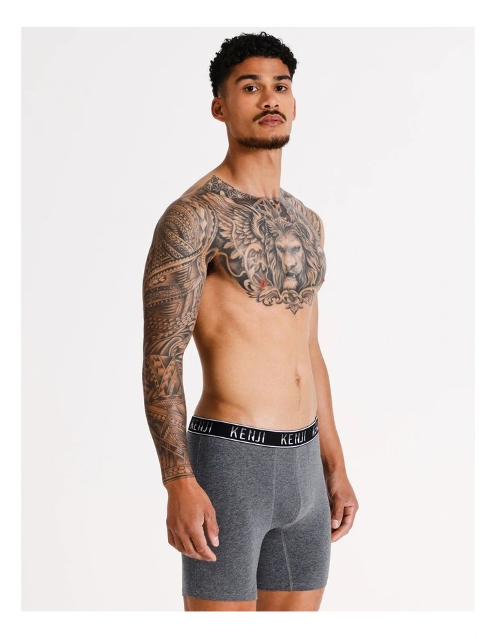 Kenji Fashion Long Leg Trunks 3 Pack in Thunder Tropics | MYER