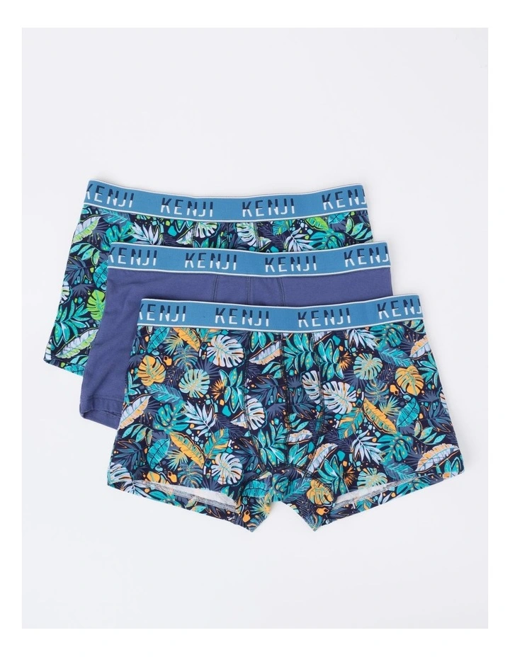 Kenji 3 Pack Fashion Trunks In Party Tropics | MYER