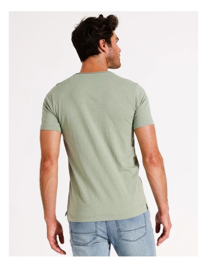 Maddox Alex Speckled Short Sleeve Tee in Green | MYER