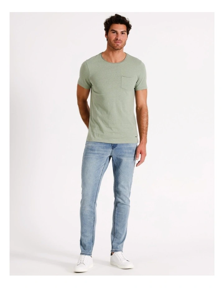 Maddox Alex Speckled Short Sleeve Tee in Green | MYER