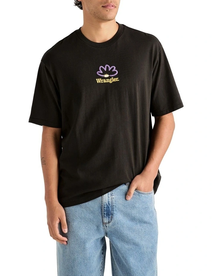 Wrangler Pushin It Slacker Tee in Black | MYER