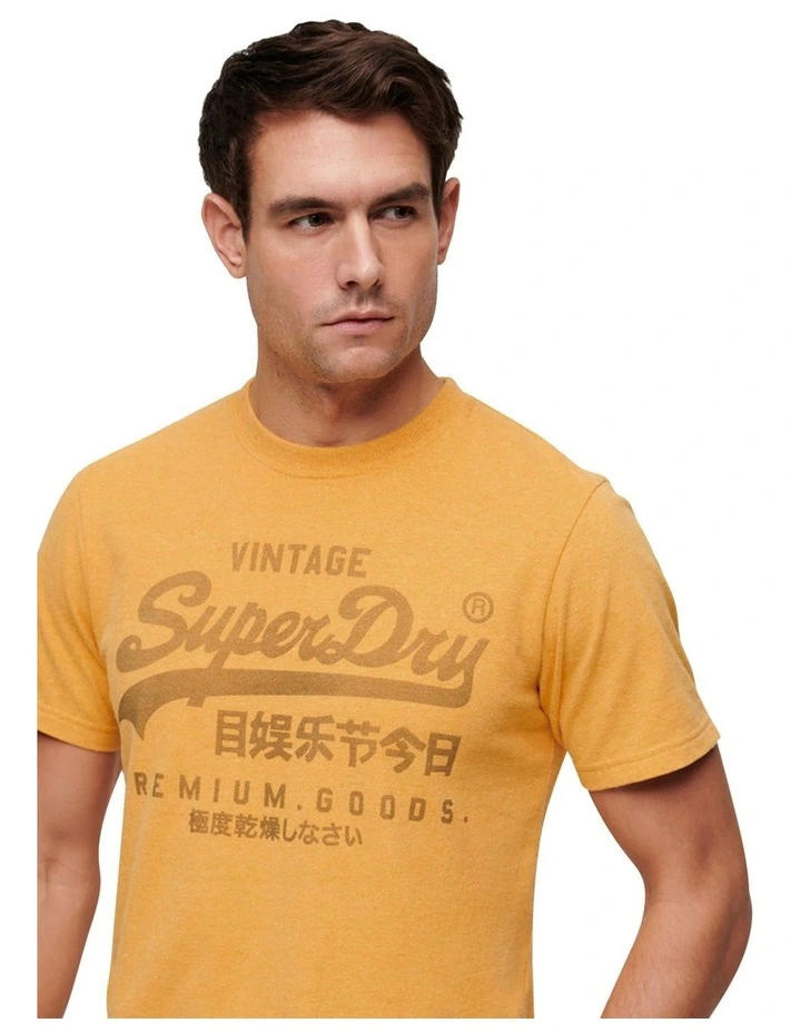 Superdry Classic Vl Heritage T Shirt in Amber Yellow Marle | MYER