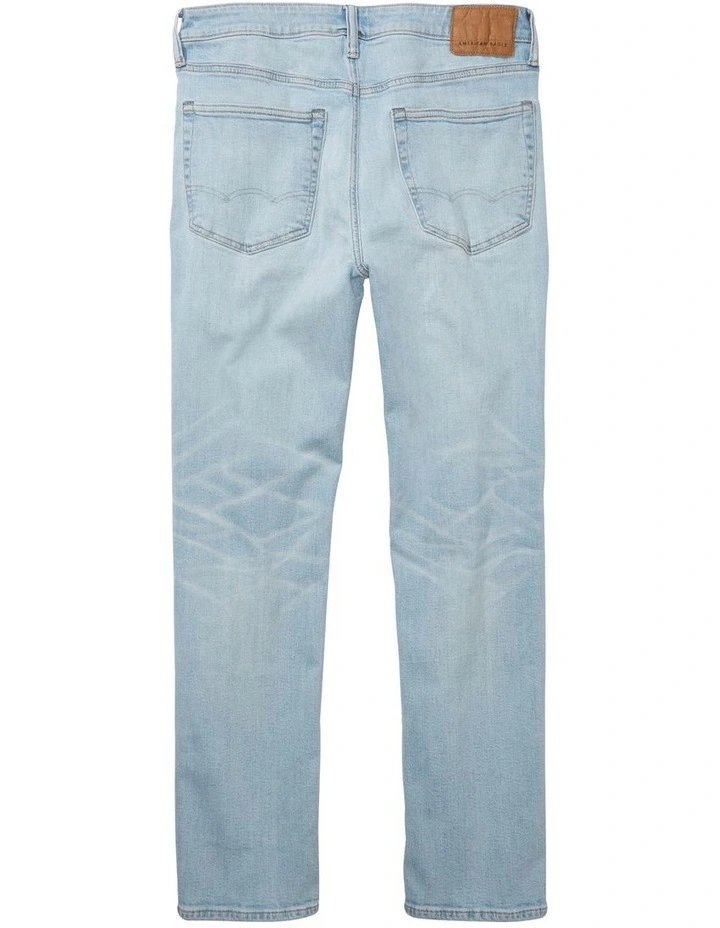 American Eagle Airflex Relaxed Straight Jean In Cloudy Blue Myer