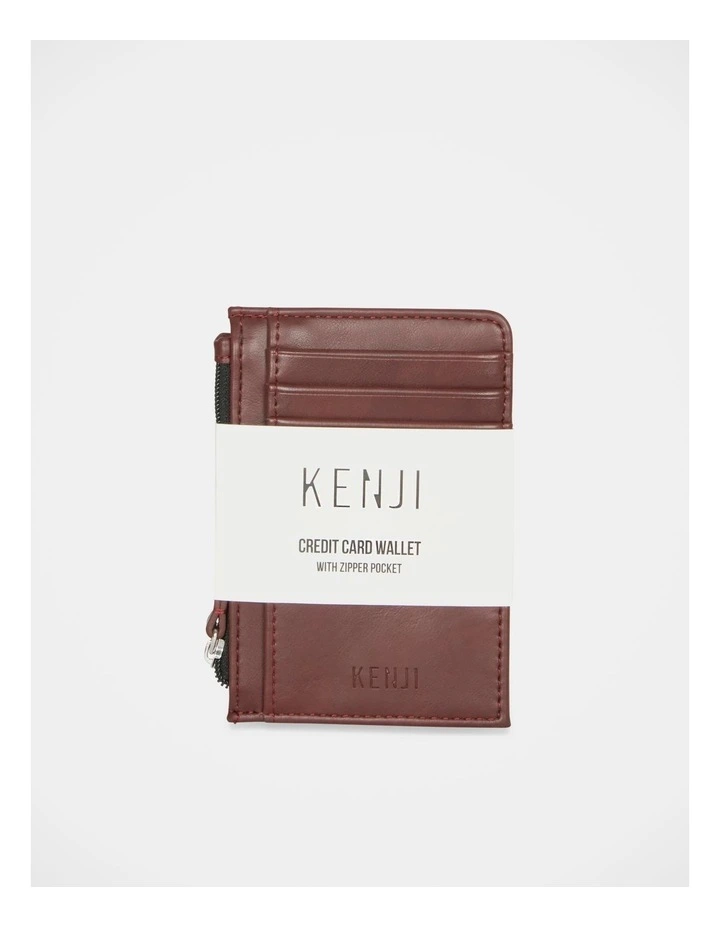 Kenji Zip Half Wallet in Burgundy | MYER