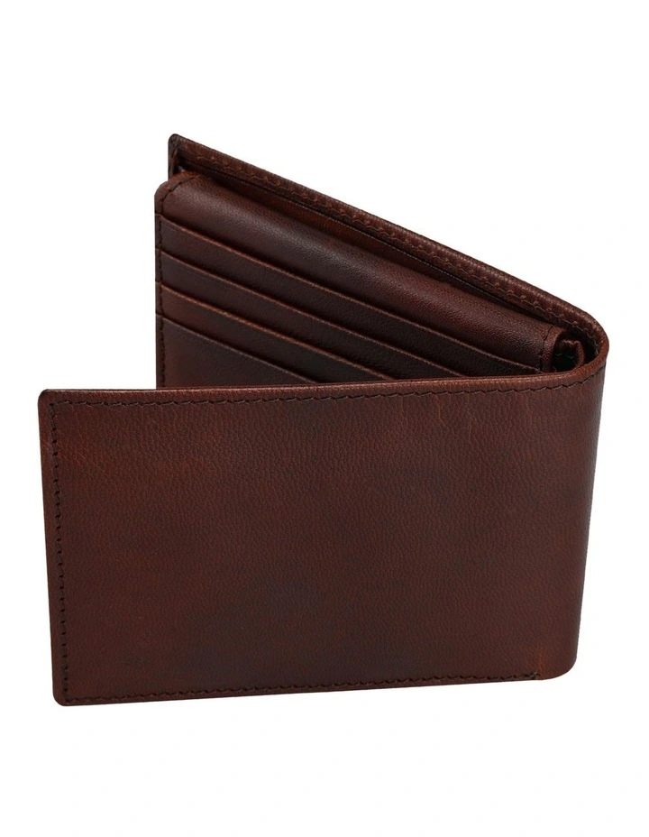 Van Heusen L-Fold Wallet with ID Window in Dark Tan | MYER