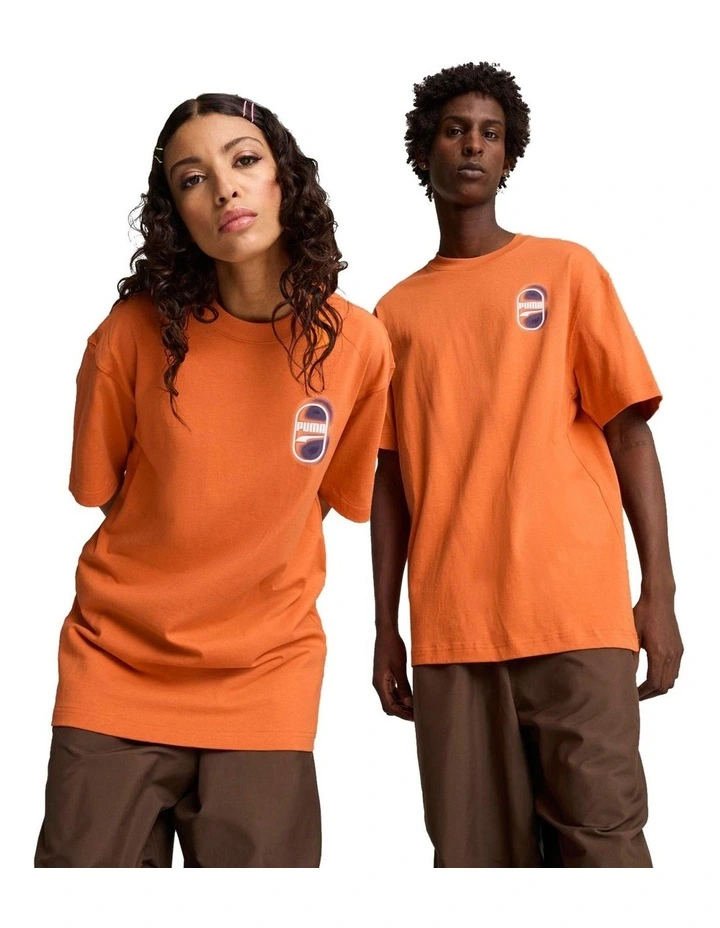 Puma Downtown 180 Graphic Tee in Maple Syrup | MYER