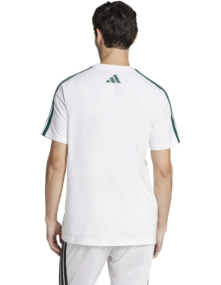 Adidas Codes Collegiate Linear Graphic Tee in White | MYER