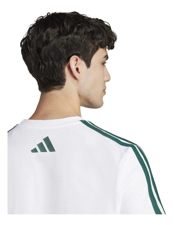 Adidas Codes Collegiate Linear Graphic Tee in White | MYER