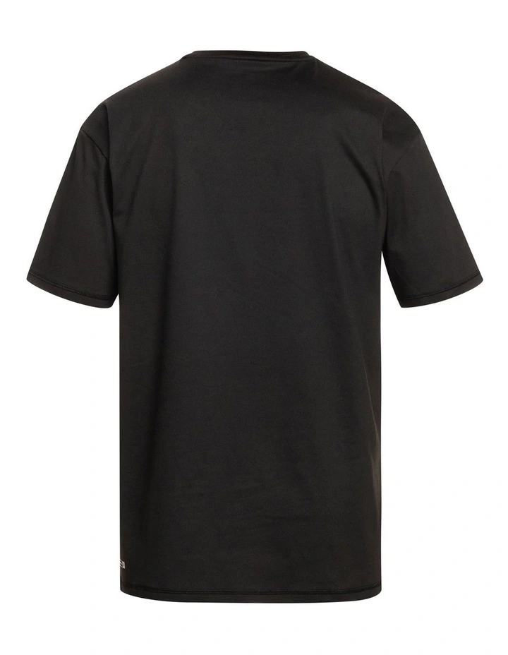 Quiksilver Solid Streak Loose Fit Rash Top in Black | MYER