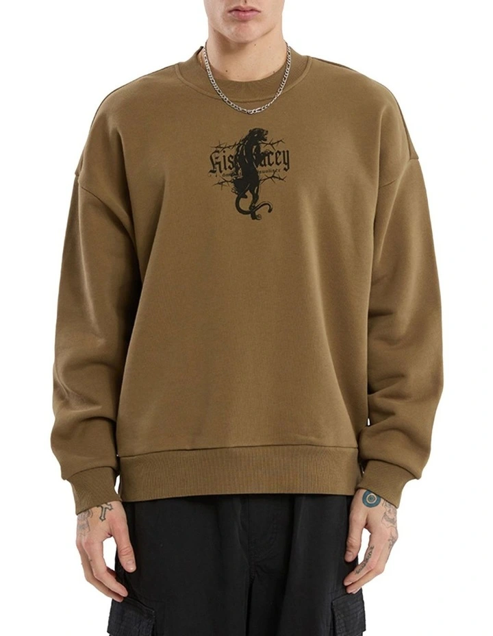 KSCY Panther Box Fit Sweater in Brown | MYER