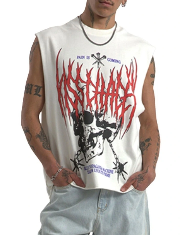 KSCY Rip Mechanic Muscle Tank in White | MYER