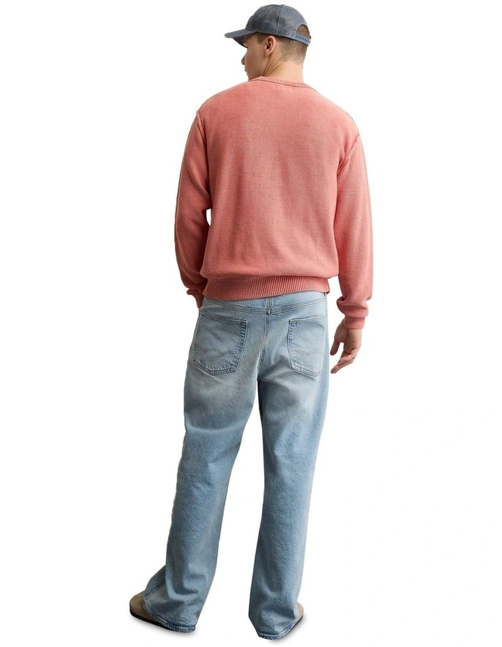 American Eagle Washed Reverse Sweater in Washed Red | MYER