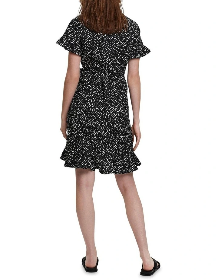 Vero Moda Henna Frill Wrap Dress Black | MYER