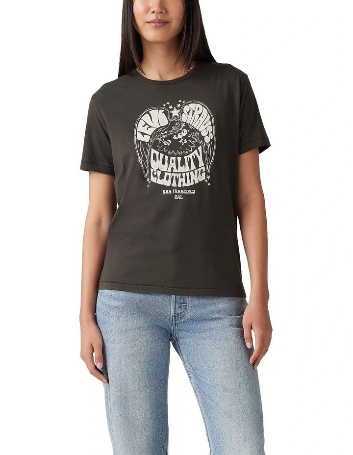 Levi's Graphic Iconic Tee in Pirate Black | MYER
