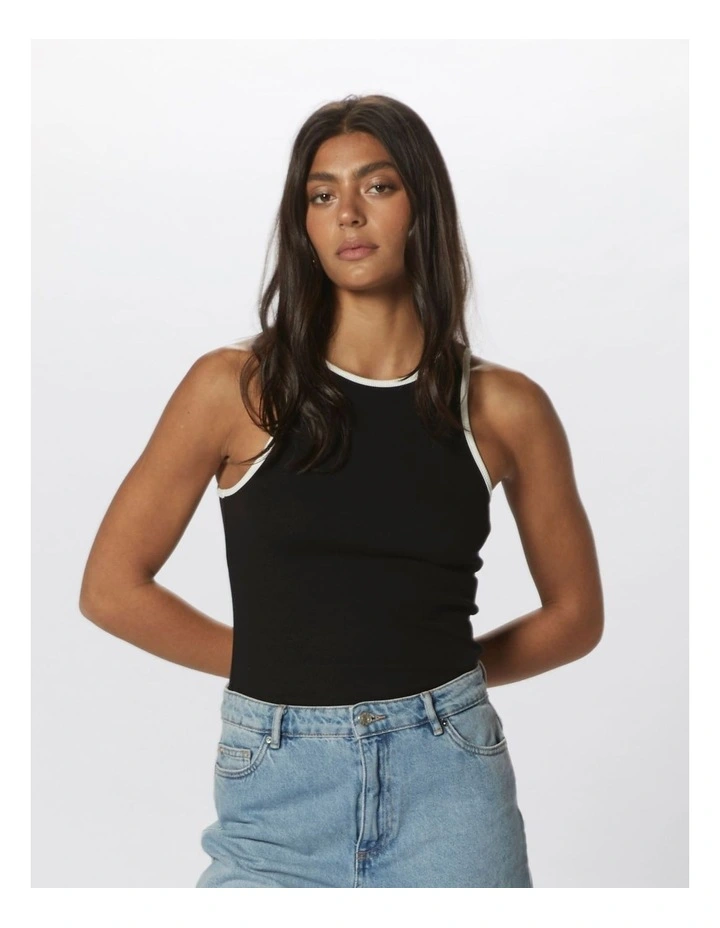 ONLY Fenja Contrast Top in Black | MYER