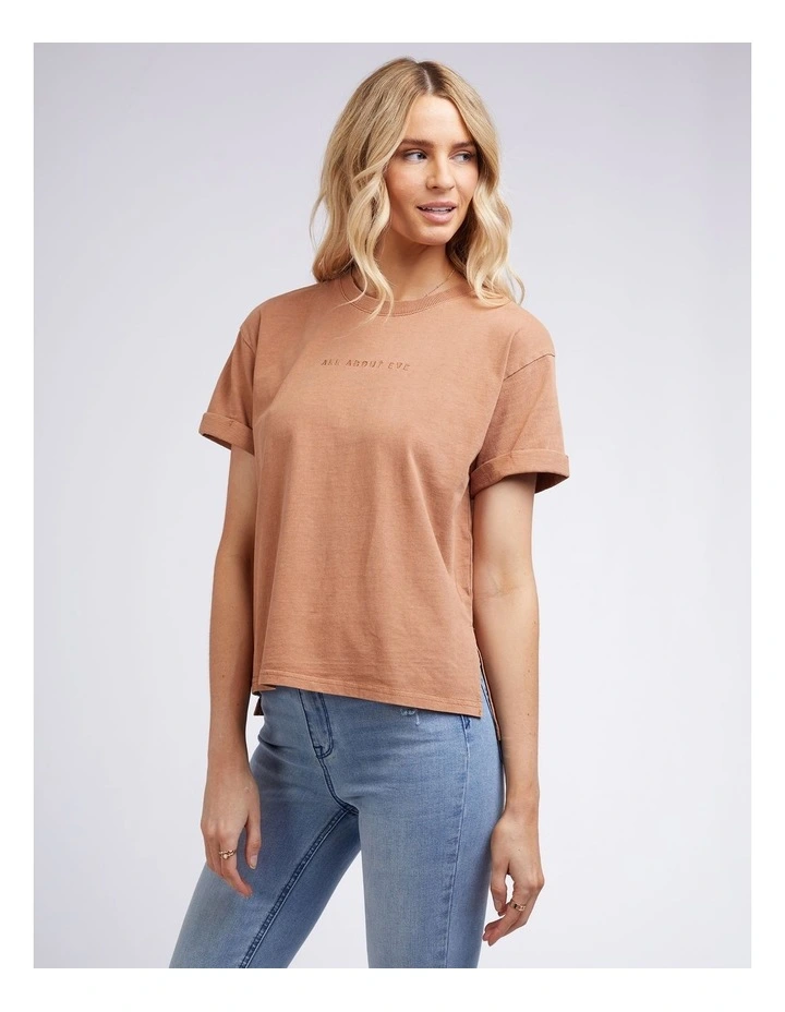 All About Eve Aae Washed Tee in Tan | MYER