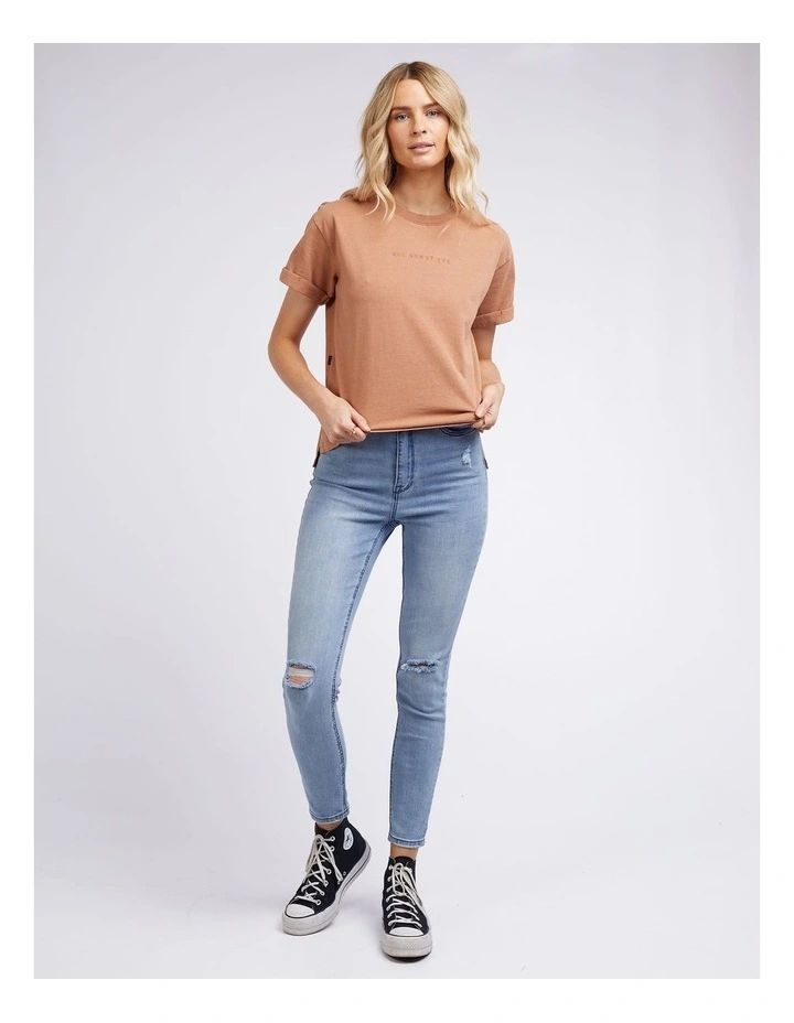 All About Eve Aae Washed Tee in Tan | MYER