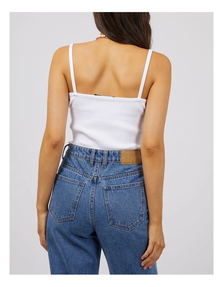 All About Eve Eve Rib Baby Cami in White | MYER