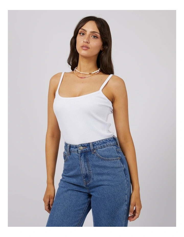 All About Eve Eve Rib Baby Cami in White | MYER