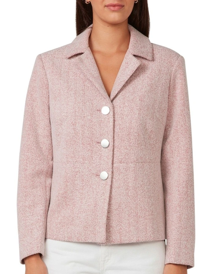 Stella Cropped Floater Jacket in Pink | MYER