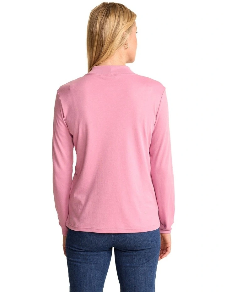 Black Pepper Winterlock Skivvy Top in Peony | MYER
