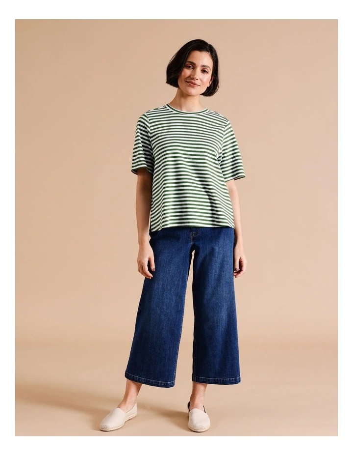 Regatta Organic Cotton Short Sleeve Stand Neck Tee In Avocado/white ...