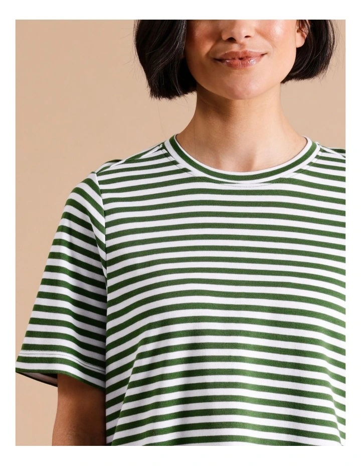 Regatta Organic Cotton Short Sleeve Stand Neck Tee In Avocado/white ...