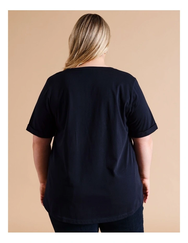 Regatta Organic Cotton Wardrobe Staple Tee In Navy | MYER